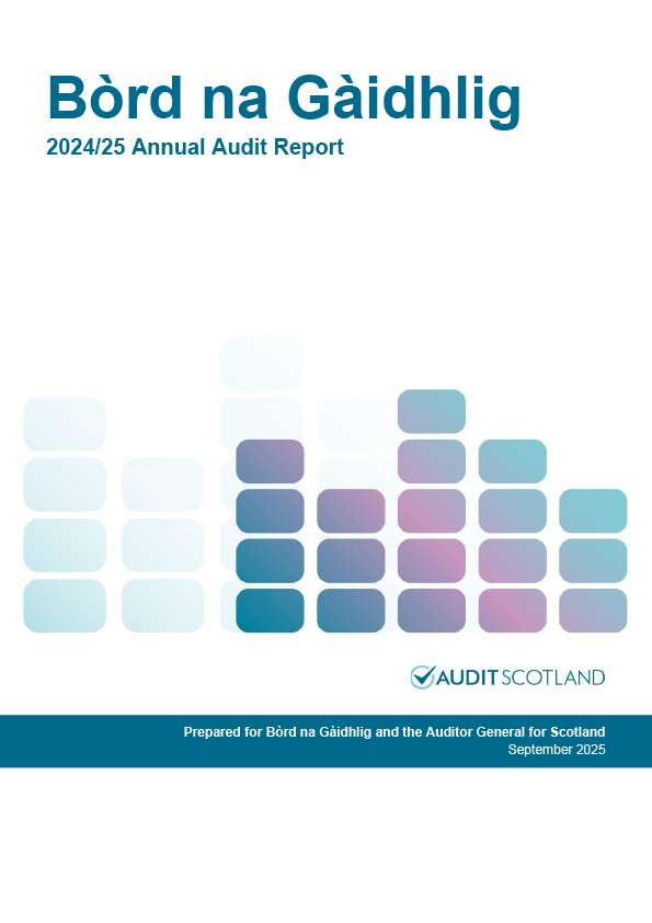Bord na Gaidhlig annual audit 2024/25 | Audit Scotland