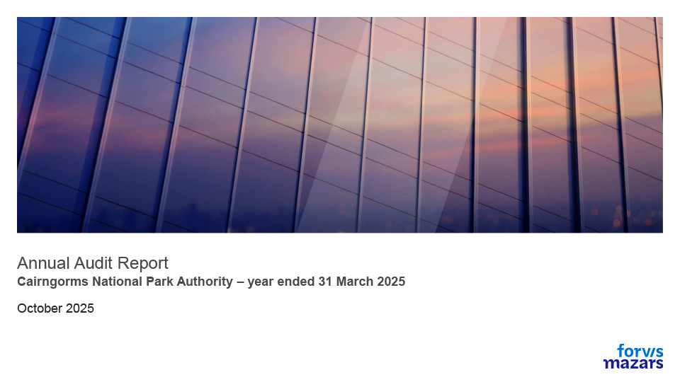 Cairngorms National Park Authority annual audit 2024/25 | Audit Scotland